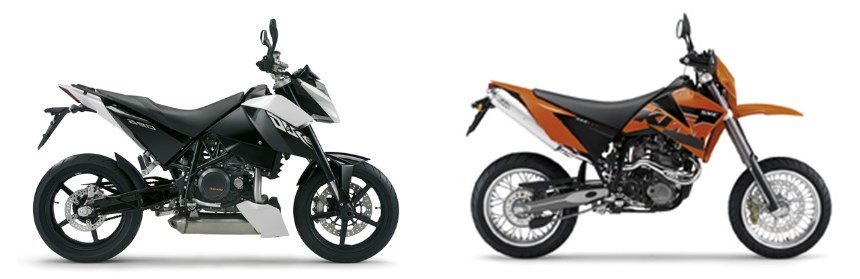 Motorrad Vergleich KTM 690 Duke 2008 vs. KTM 660 SMC 2006
