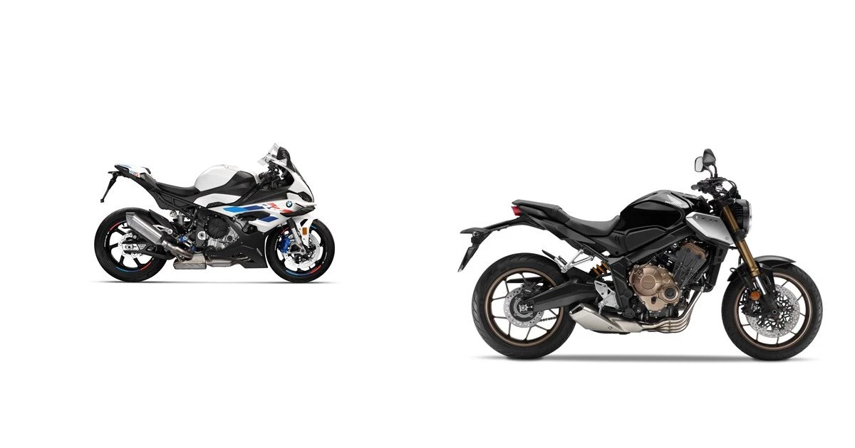 Motorrad Vergleich BMW S 1000 RR 2023 vs. Honda CB650R 2019