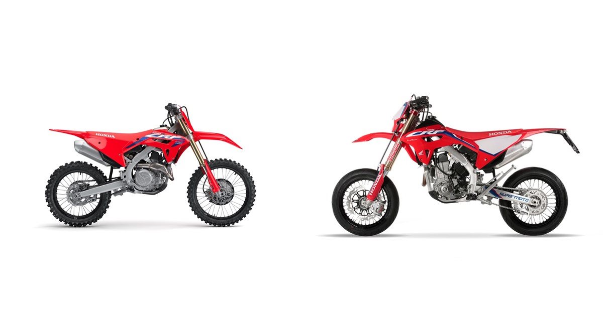 Honda CRF450R 2023 vs Red Moto CRF 450RX Supermoto 2022