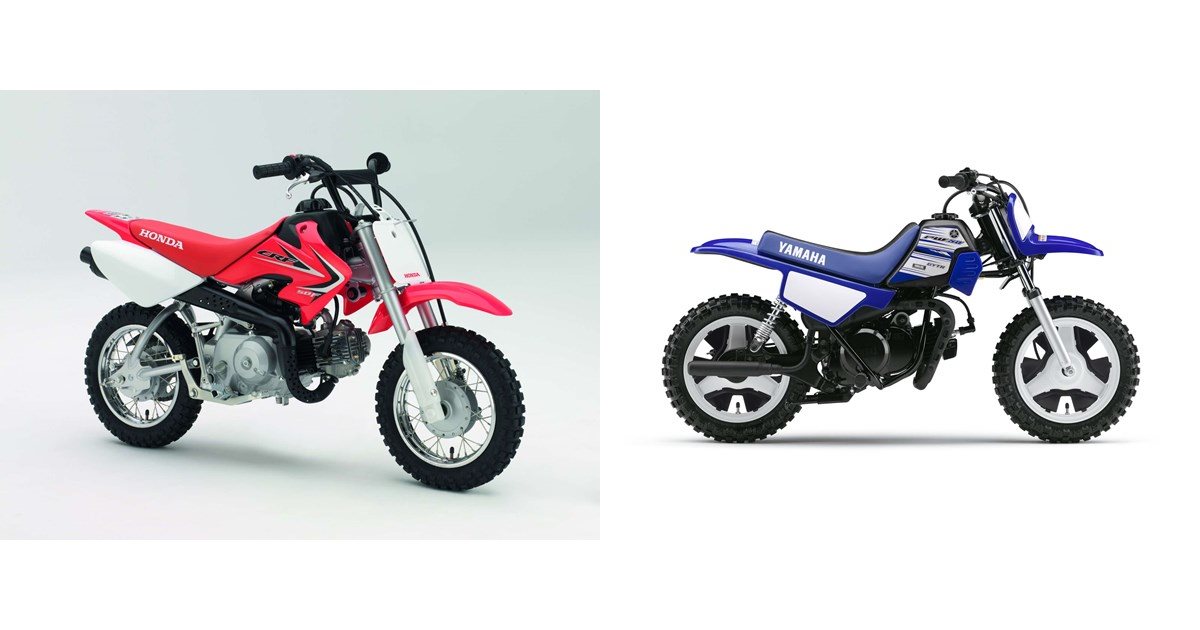 Motorrad Vergleich Honda CRF 50 F 2018 vs. Yamaha PW50 2019