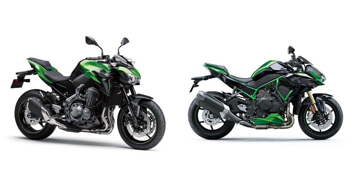 Motorrad Vergleich Kawasaki Z900 2018 vs. Kawasaki Z H2 SE 2022