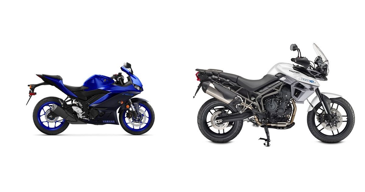 Motorrad Vergleich Yamaha R3 2023 vs. Triumph Tiger 800 XR 2015