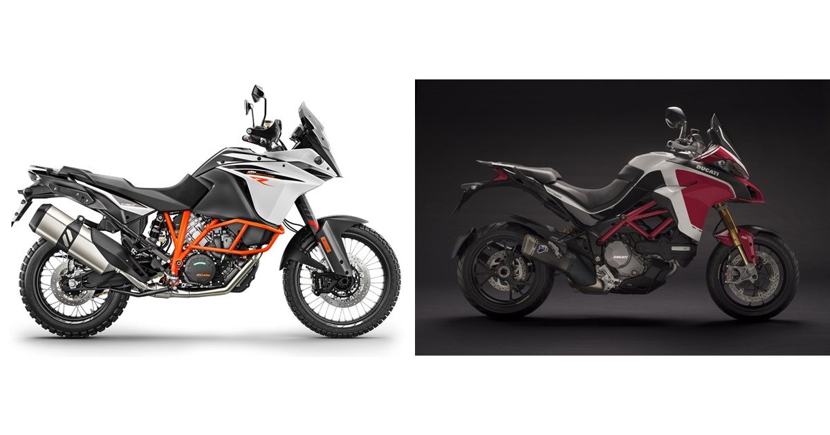 Motorrad Vergleich KTM 1090 Adventure R 2018 vs. Ducati Multistrada ...