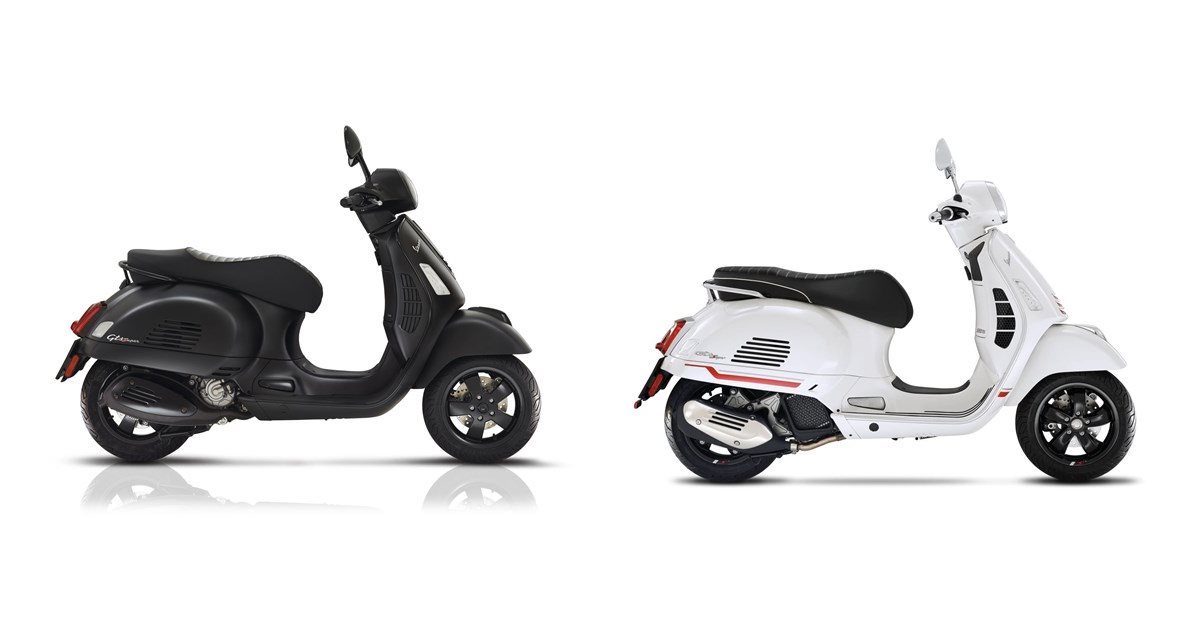 Motorrad Vergleich Vespa GTS 125 iGet Super Notte 2018 vs. Vespa GTS 125 Super Sport 2022