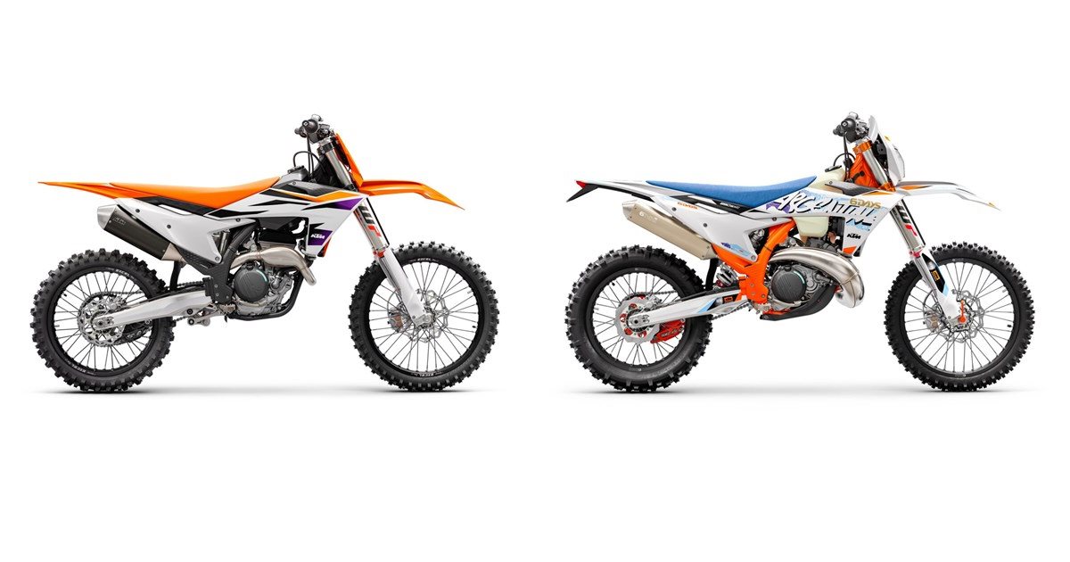 Motorrad Vergleich KTM 250 SX-F 2024 vs. KTM 250 EXC TBI Sixdays 2024