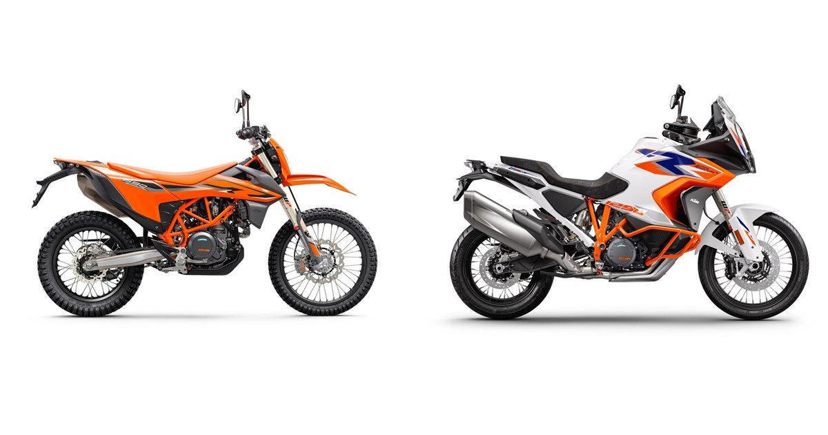 Motorrad Vergleich KTM 690 Enduro R 2023 vs. KTM 1290 Super Adventure R 2023