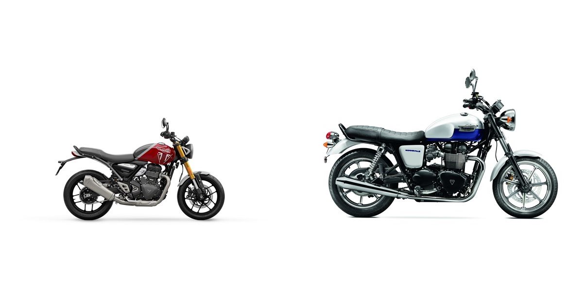 Motorrad Vergleich Triumph Speed 400 2024 vs. Triumph Bonneville 2014