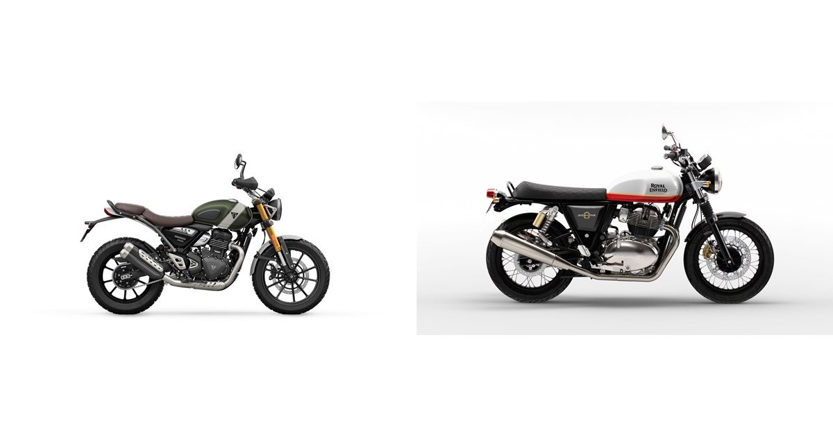 Triumph Scrambler 400 X 2024 vs Royal Enfield Interceptor 650 2022