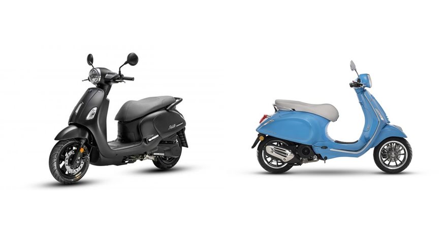 Motorrad Vergleich Sym Fiddle 125 E5 2021 vs. Vespa Primavera 125 i.e. 3V 2018