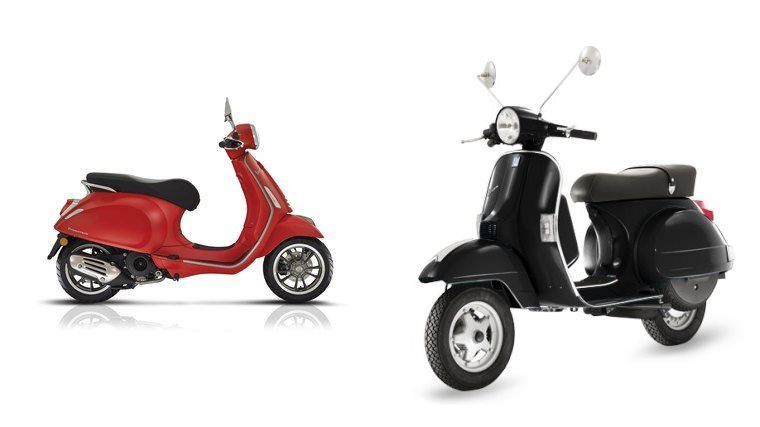 Motorrad Vergleich Vespa Primavera 125 S 2018 vs. Vespa PX 125 2015