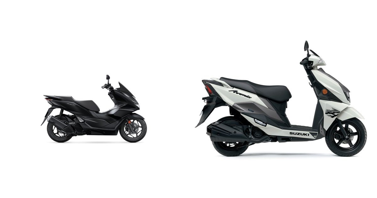 Motorrad Vergleich Honda PCX 125 2023 vs. Suzuki Avenis 125 2023