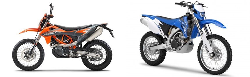 Motorrad Vergleich KTM 690 Enduro R 2021 vs. Yamaha WR450F 2009