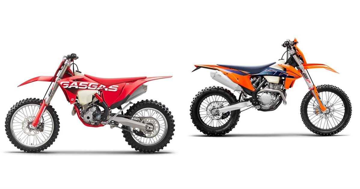 Motorrad Vergleich GASGAS EX 350 F 2023 vs. KTM 350 EXC-F 2022