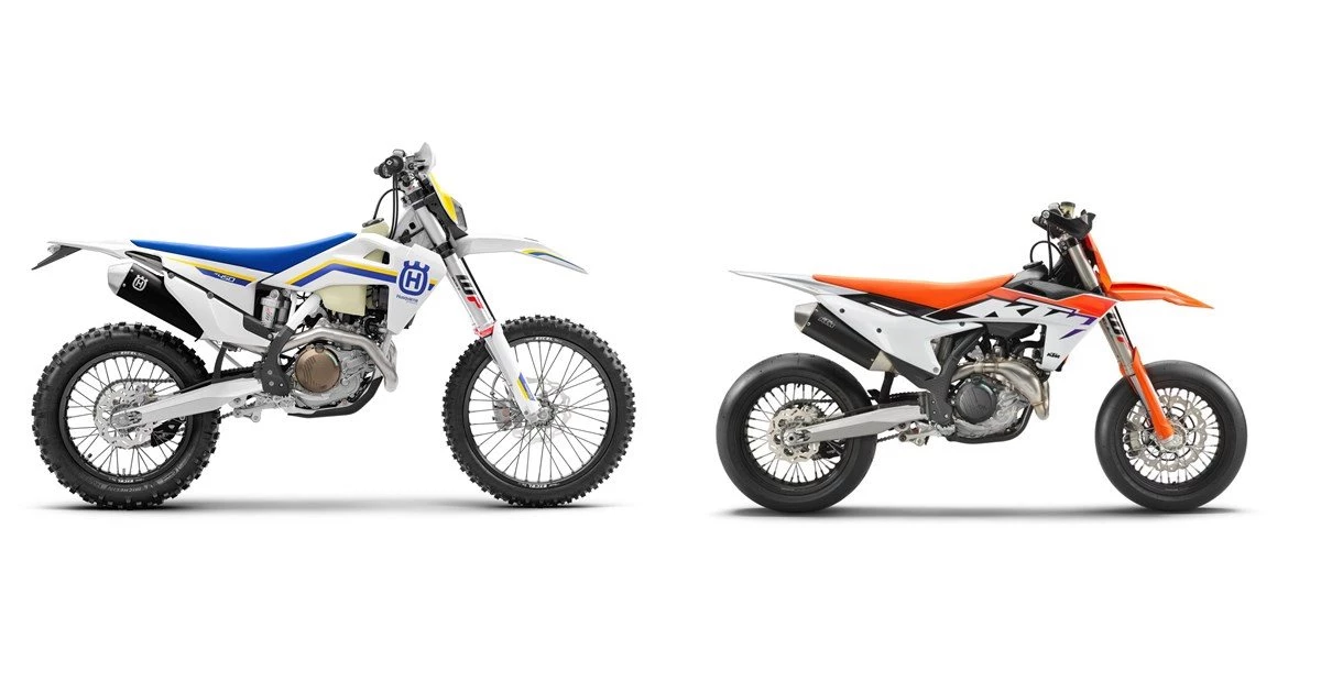 Husqvarna FE 450 Heritage 2023 vs KTM 450 SMR 2023