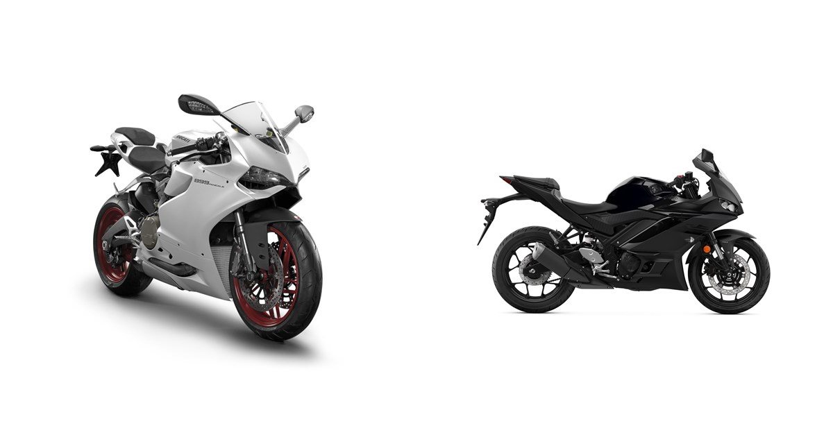 Motorrad Vergleich Ducati 899 Panigale 2014 vs. Yamaha R3 2021