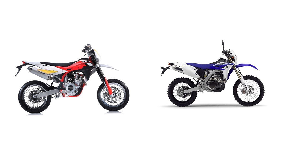 Motorrad Vergleich SWM SM 500 R 2018 vs. Yamaha WR450F 2014