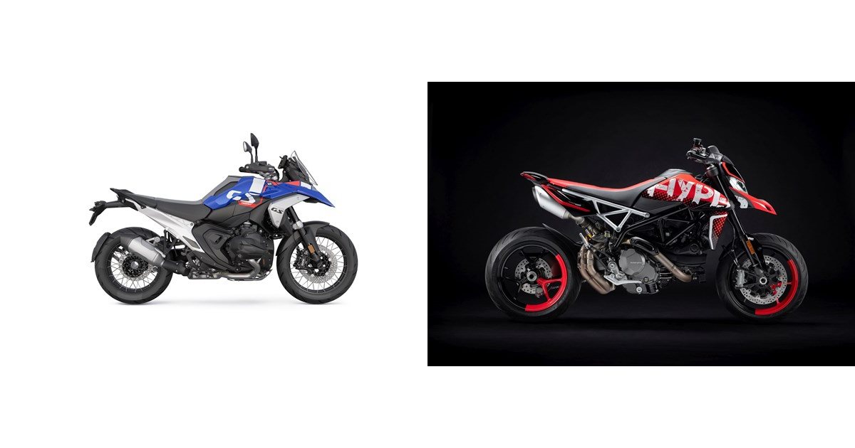 Motorrad Vergleich BMW R 1300 GS 2024 vs. Ducati Hypermotard 950 RVE 2022
