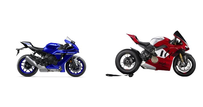 Motorrad Vergleich Yamaha R1 2020 vs. Ducati Panigale V4 R 2023