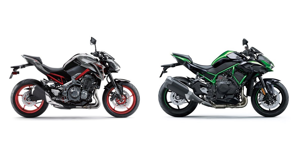 Motorrad Vergleich Kawasaki Z900 2019 vs. Kawasaki Z H2 2022