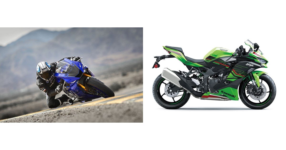Motorrad Vergleich Yamaha YZF-R6 2018 vs. Kawasaki Ninja ZX-4RR 2024