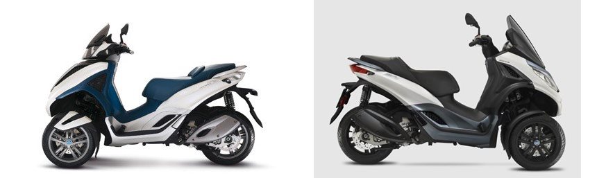 Motorrad Vergleich Piaggio MP3 300 i.e.Yourban LT 2011 vs. Piaggio MP3 ...