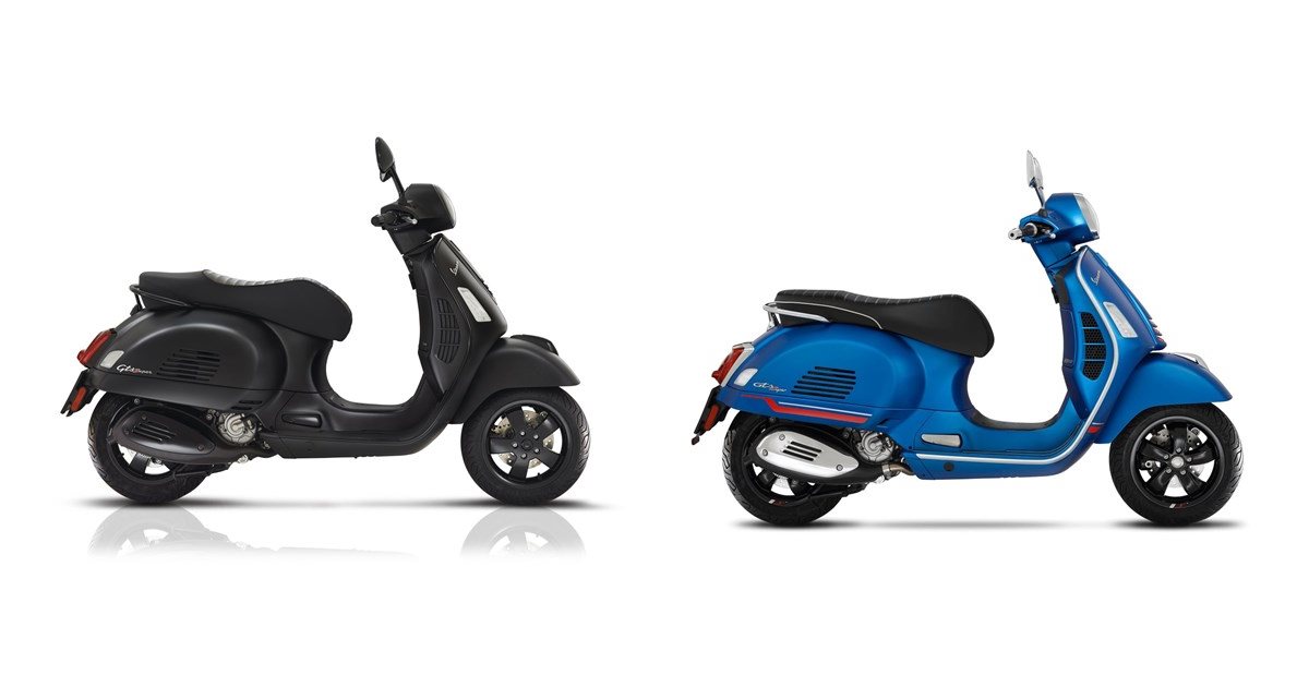 Motorrad Vergleich Vespa GTS 125 iGet Super Notte 2020 vs. Vespa GTS 300 hpe Super Sport 2021