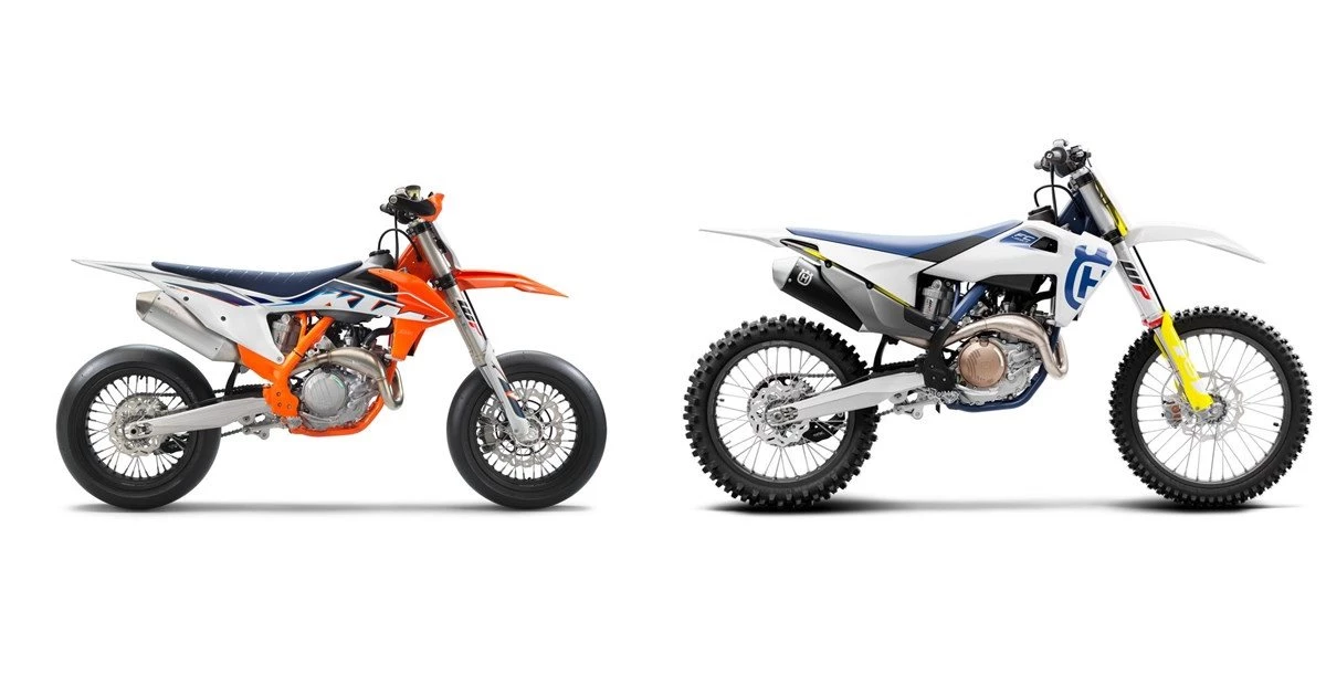 Motorrad Vergleich KTM 450 SMR 2022 vs. Husqvarna FC 450 2020