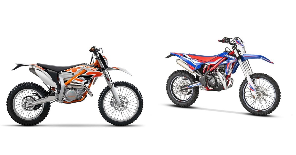 Motorrad Vergleich KTM Freeride 250 R 2016 vs. Beta Xtrainer 250 2020