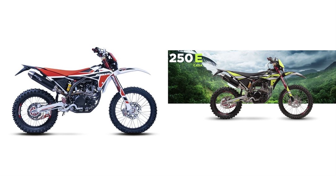 Motorrad Vergleich Fantic XEF 250 Trail 2022 vs. Fantic 250E Casa 2019