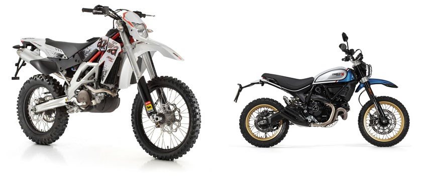 Motorrad Vergleich Aprilia RXV 550 2013 vs. Ducati Scrambler Desert ...