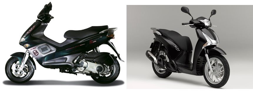 Gilera Runner 200 VXR 2005 vs Honda SH150i 2013