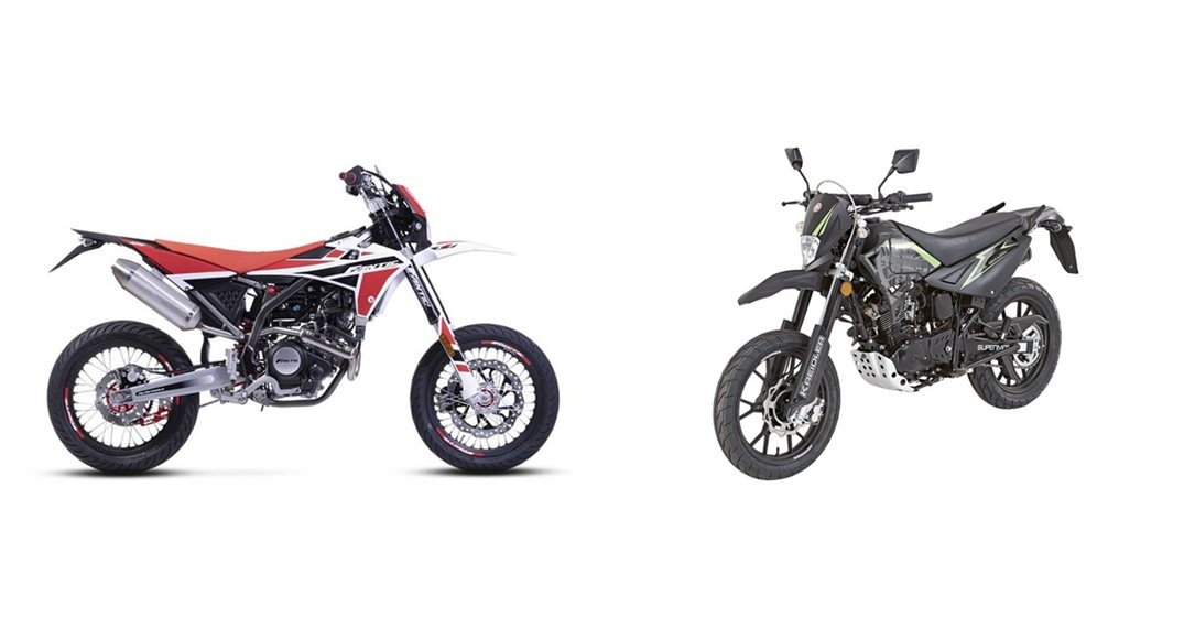 Motorrad Vergleich Fantic XMF 125 Performance 2021 vs. Kreidler DICE SM ...