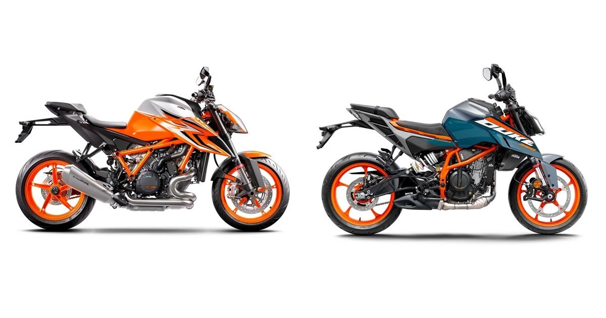 KTM 1290 Super Duke R 2023 vs KTM 390 Duke 2024