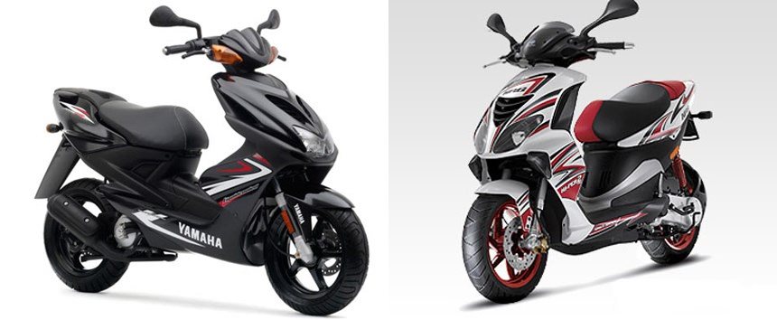 Motorrad Vergleich Yamaha Aerox R 2009 Vs Piaggio Nrg Power 50 Dd 2t 2012