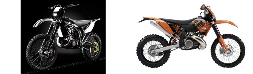 Motorrad Vergleich GASGAS EC 300 2010 vs. KTM 300 EXC 2008