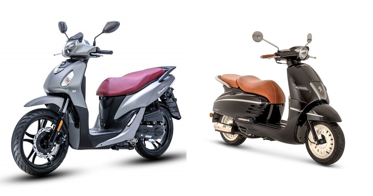 Motorrad Vergleich Sym Symphony 50i 2021 vs. Peugeot Django 50 4T 2021