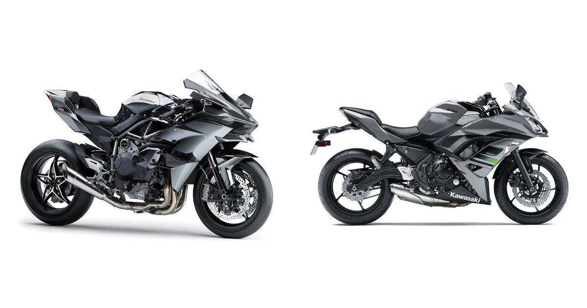 Motorrad Vergleich Kawasaki Ninja H2R 2018 vs. Kawasaki Ninja 650 2018