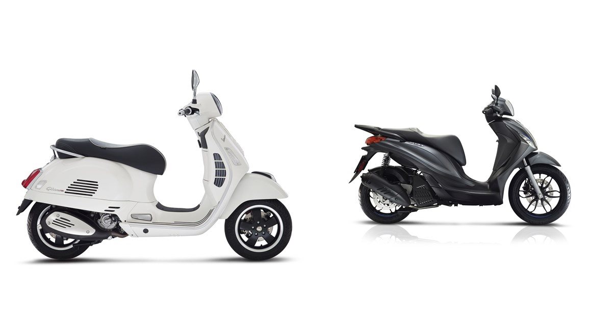 Motorrad Vergleich Vespa GTS 125 ie Super 2015 vs. Piaggio Medley 125 ie IGET 2018