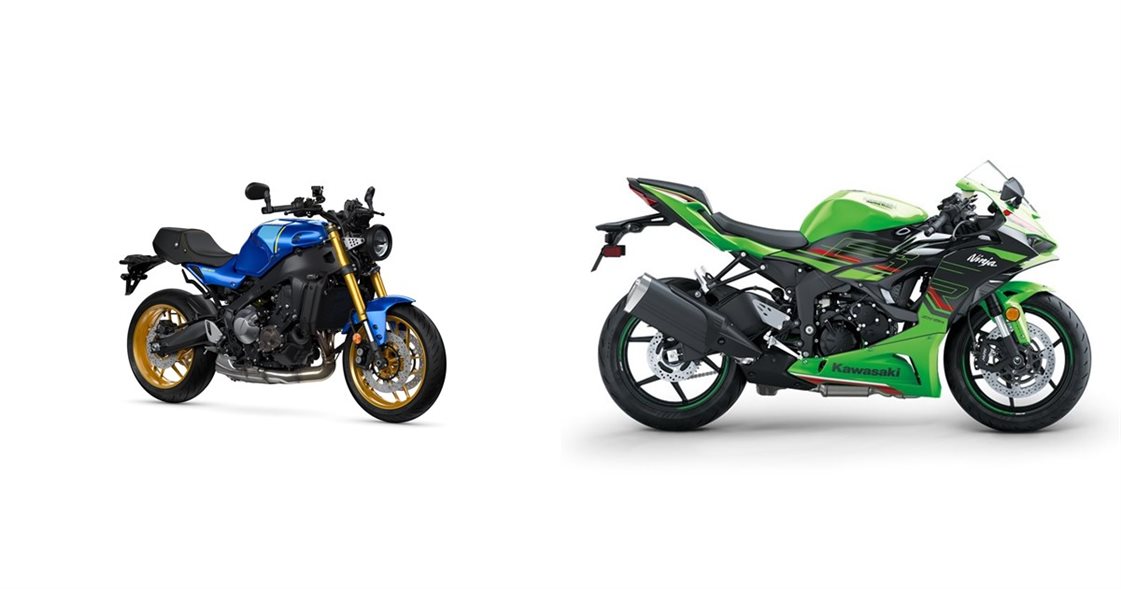 Motorrad Vergleich Yamaha XSR900 2023 vs. Kawasaki Ninja ZX-6R 2024