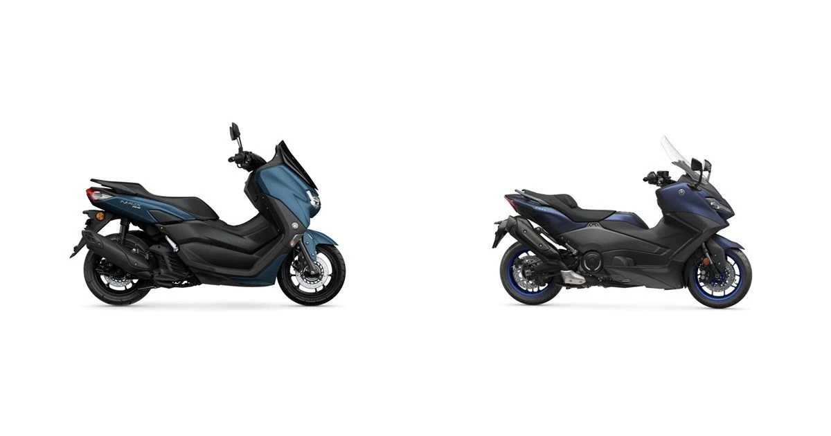 Motorrad Vergleich Yamaha NMAX 155 2023 vs. Yamaha TMAX 2023