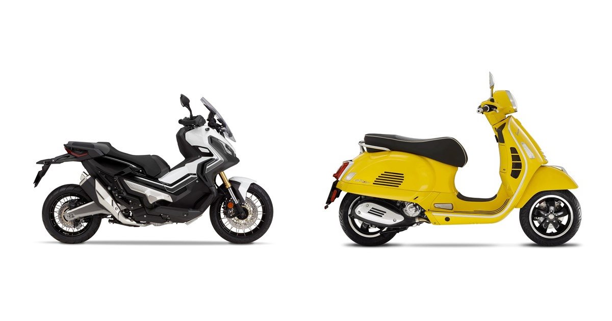 Motorrad Vergleich Honda X-ADV 2018 vs. Vespa GTS 300 hpe Super 2021
