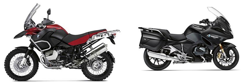 Motorrad Vergleich BMW R 1200 GS Adventure 2009 vs. BMW R 1250 RT 2023