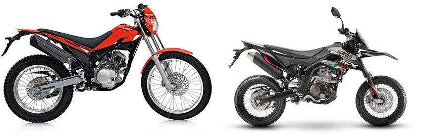 Motorrad Vergleich Beta Alp 125 2009 vs. Aprilia SX 125 2021