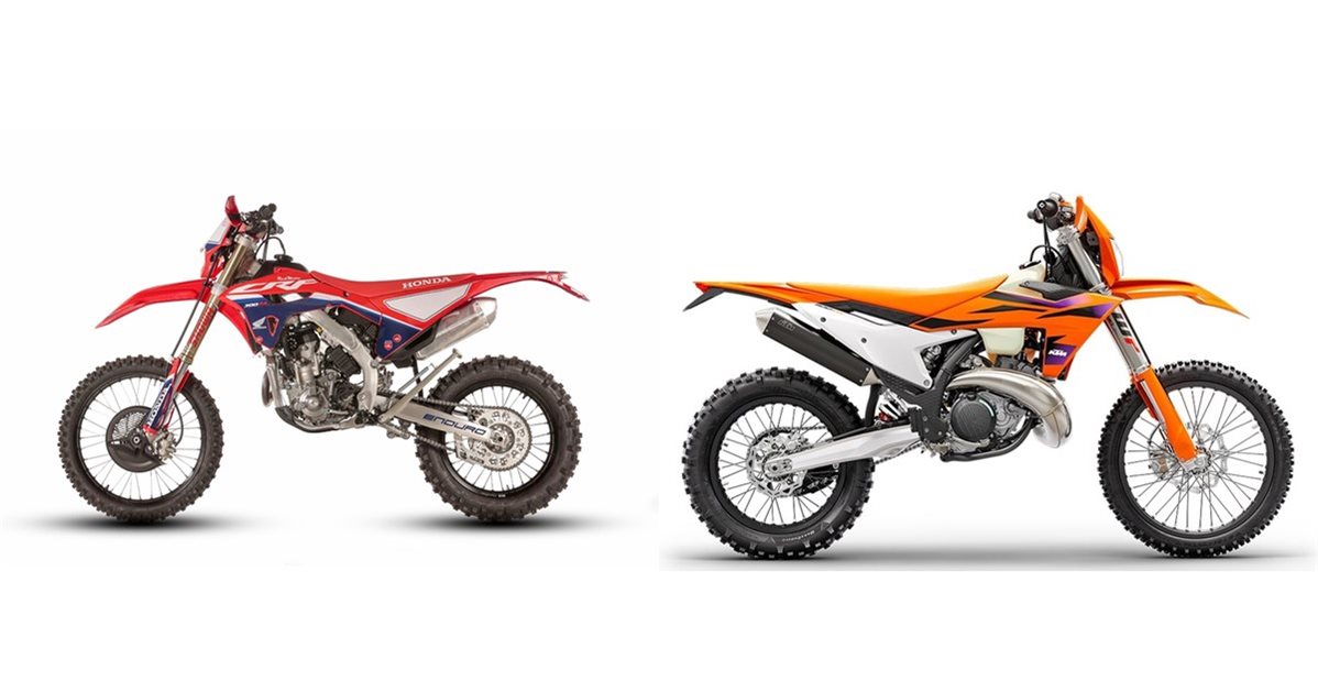Motorrad Vergleich Red Moto CRF 300RX Enduro 2022 vs. KTM 300 EXC 2024