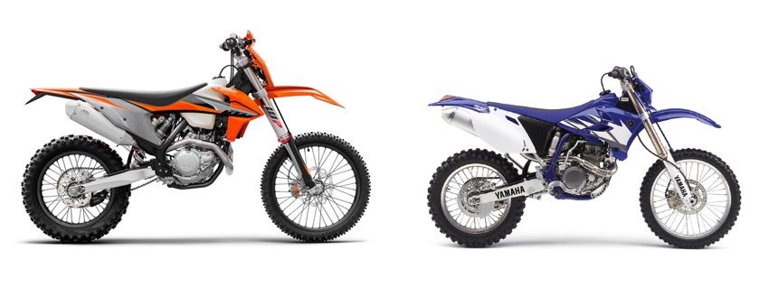 Motorrad Vergleich KTM 500 EXC-F 2021 vs. Yamaha WR450F 2005