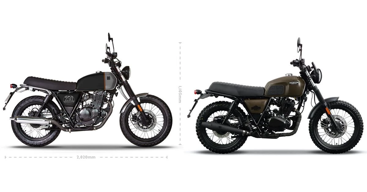 Motorrad Vergleich Brixton Cromwell 250 2022 vs. Brixton Felsberg 125 2023