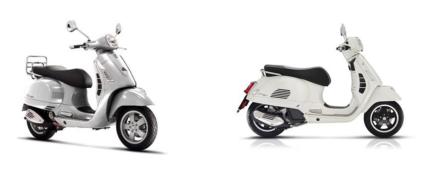 Motorrad Vergleich Vespa GTS 125 2009 vs. Vespa GTS 125 ie Super 2020