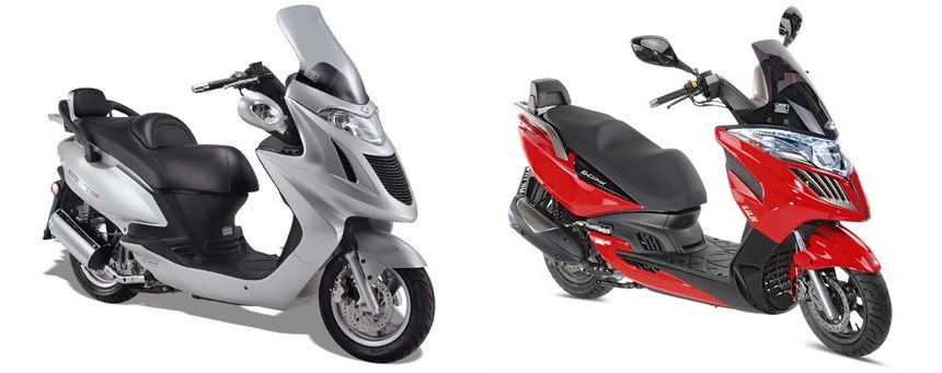 Motorrad Vergleich Kymco Grand Dink S 125 2010 vs. Kymco G-Dink 125i 2013