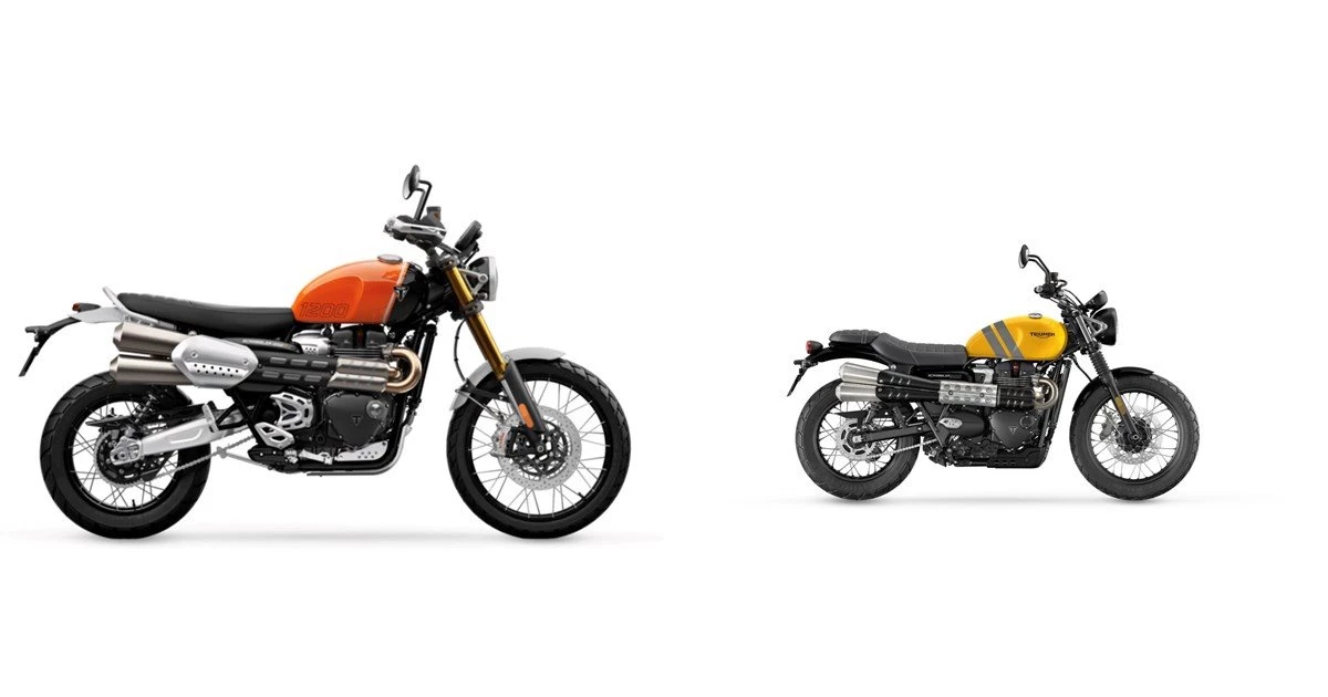 Comparaison des motos Triumph Scrambler 1200 XE 2024 VS. Triumph ...