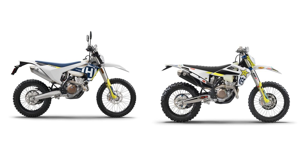 Motorrad Vergleich Husqvarna FE 350 2018 vs. Husqvarna FE 350 Rockstar ...